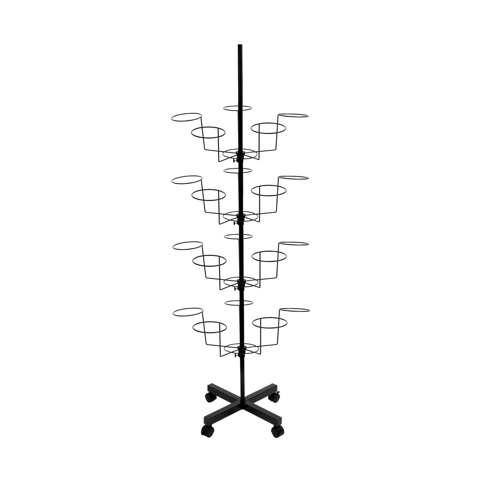Peakora Freestanding Hat Rack with 7 Tiers and 4 Lockable Wheels ...