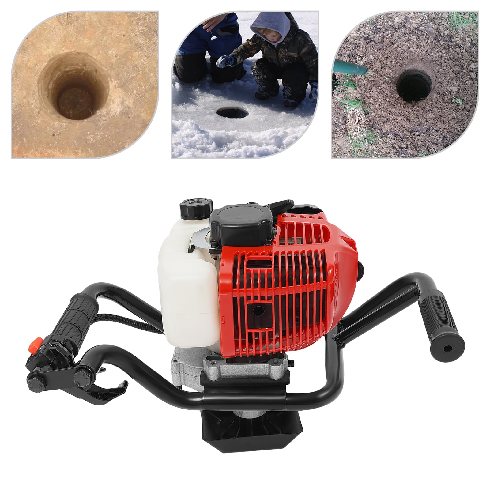 Peakora Gas Powered Post Hole Digger, 52CC 2-Stroke Engine, Ergonomic ...