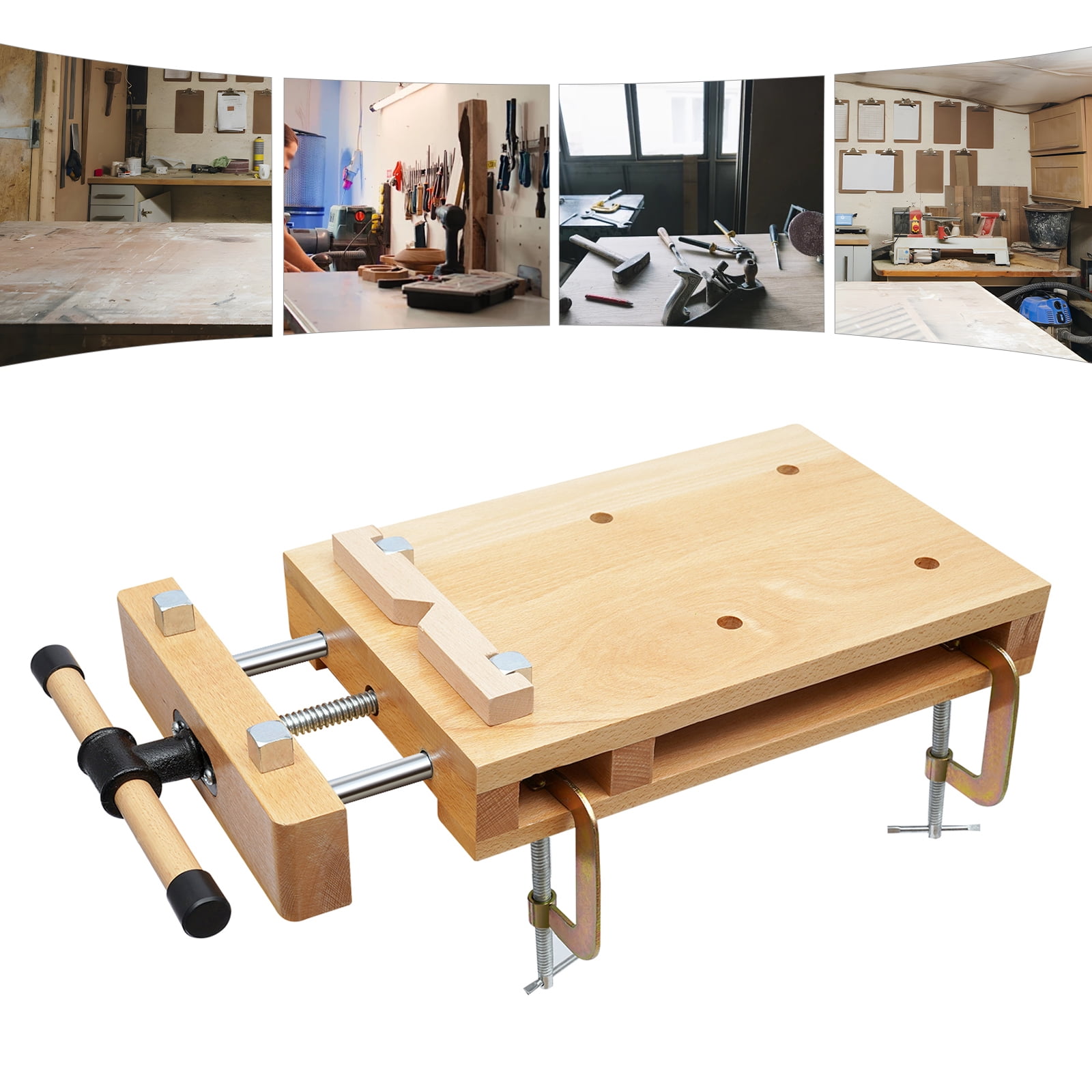 Peakora Hard Wood Workbench Desktop Woodworking Vise Portable Smart ...