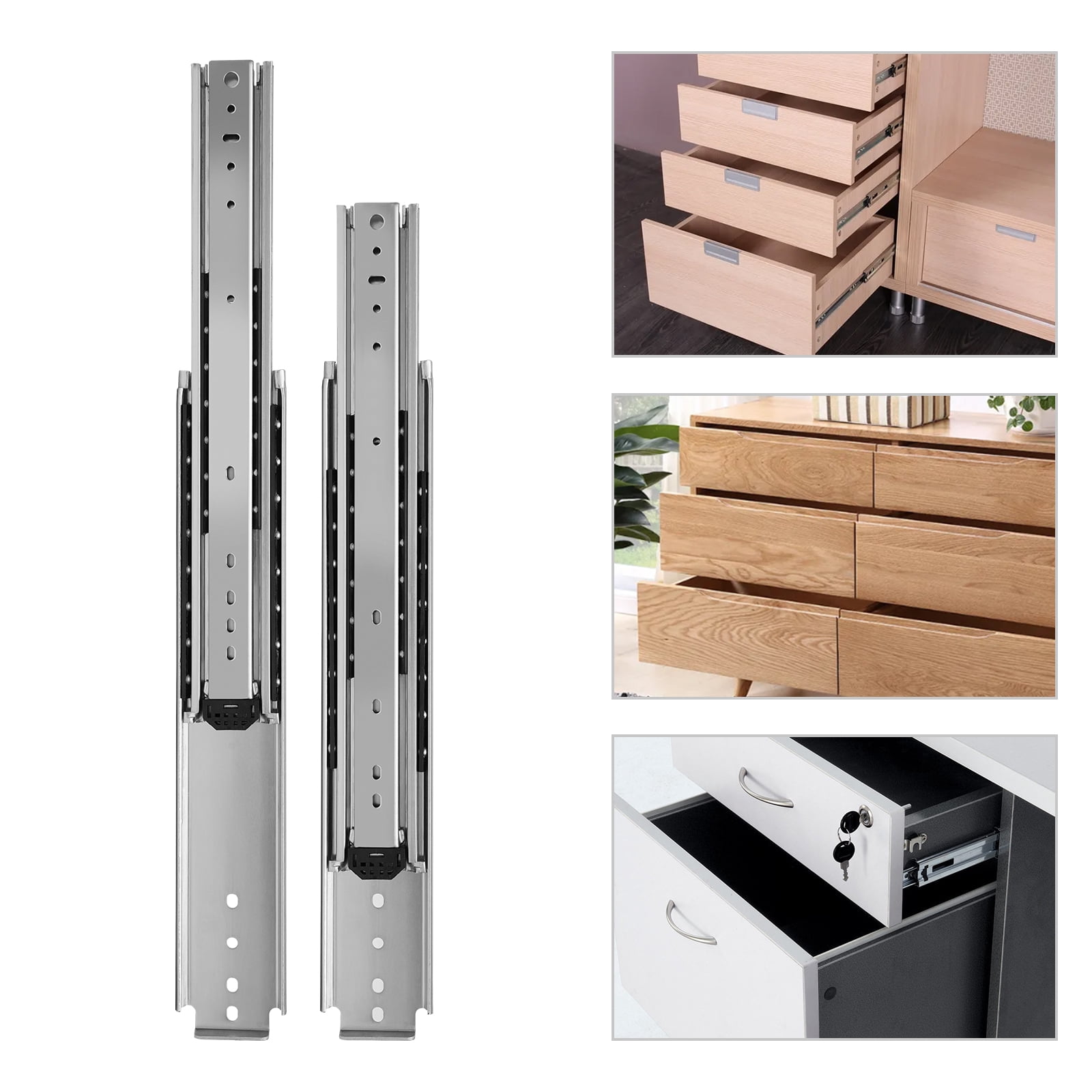 Peakora High Load-Bearing Heavy Duty Drawer Slides, 500lbs Capacity ...