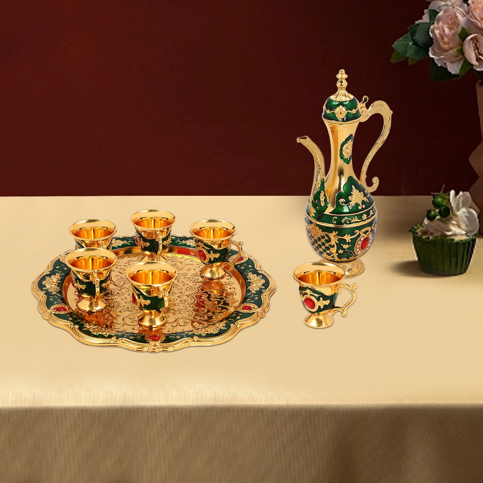 Peakora Luxury Tea Set with 8.45Oz Teapot, 1.01Oz Teacups, High-Quality ...