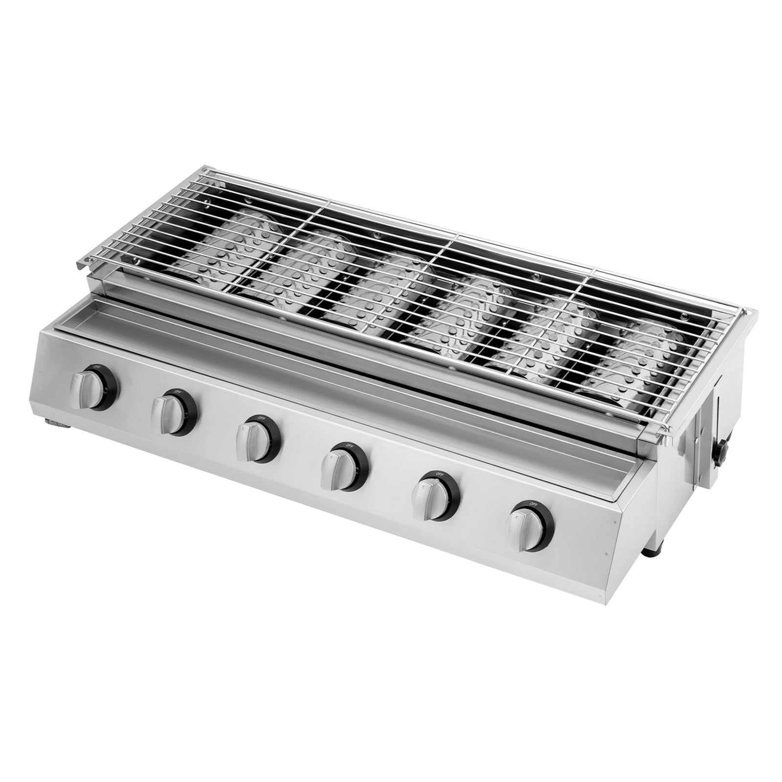 Peakora Modern 6-Burner BBQ Grill, Stainless Steel Outdoor Grill with ...