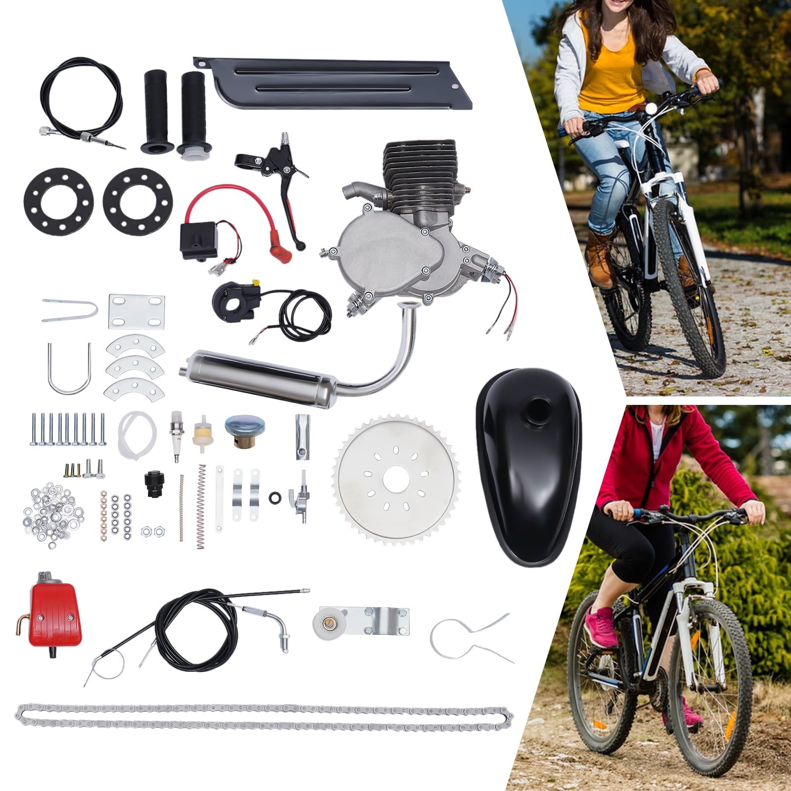 Peakora Motorized Bicycle Engine Kit 100CC, Upgrade Your 26” or 28” Bike, High-Speed Conversion ...