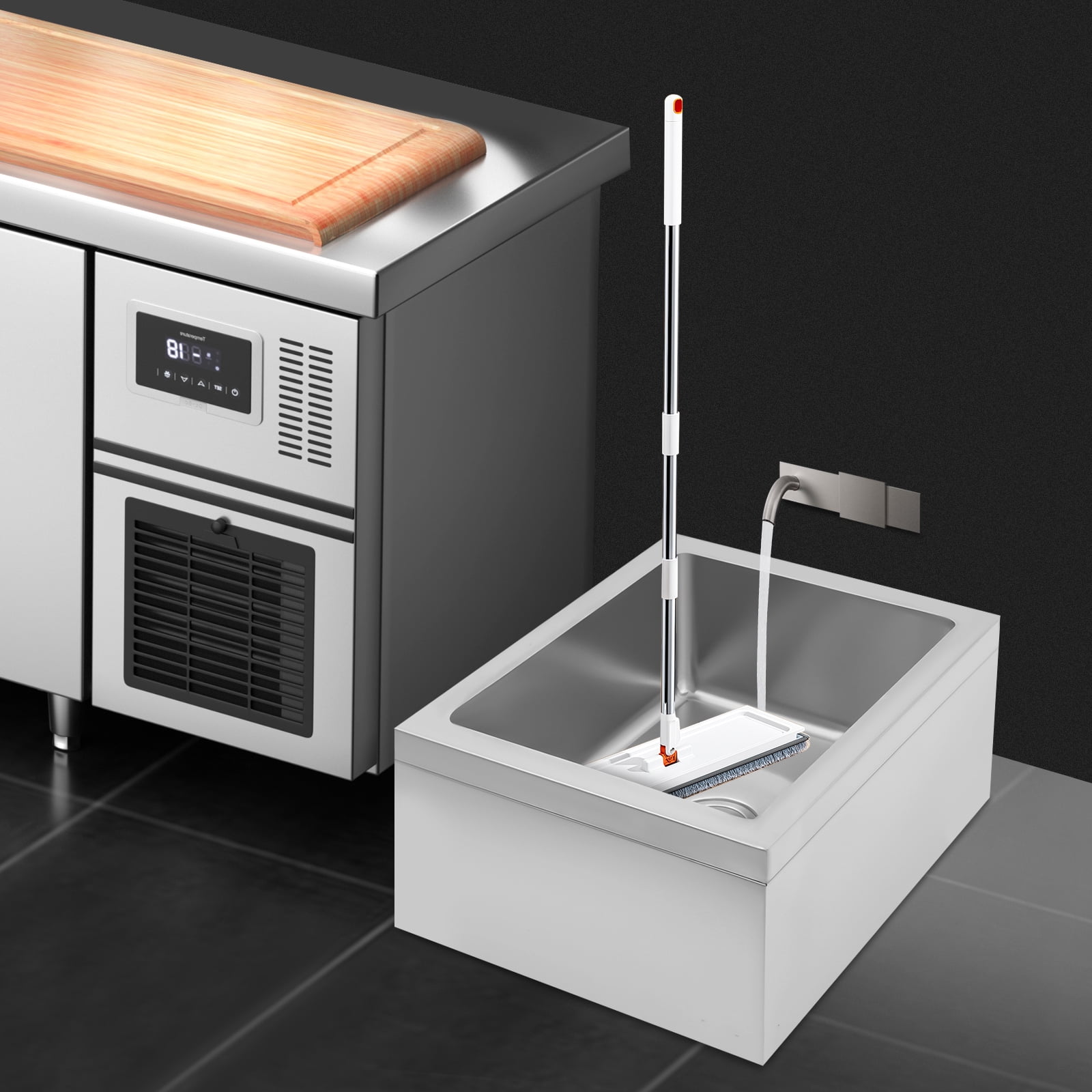 Peakora No-Splash Deep Utility Sink, 19 Inch Stainless Steel Mop Basin ...
