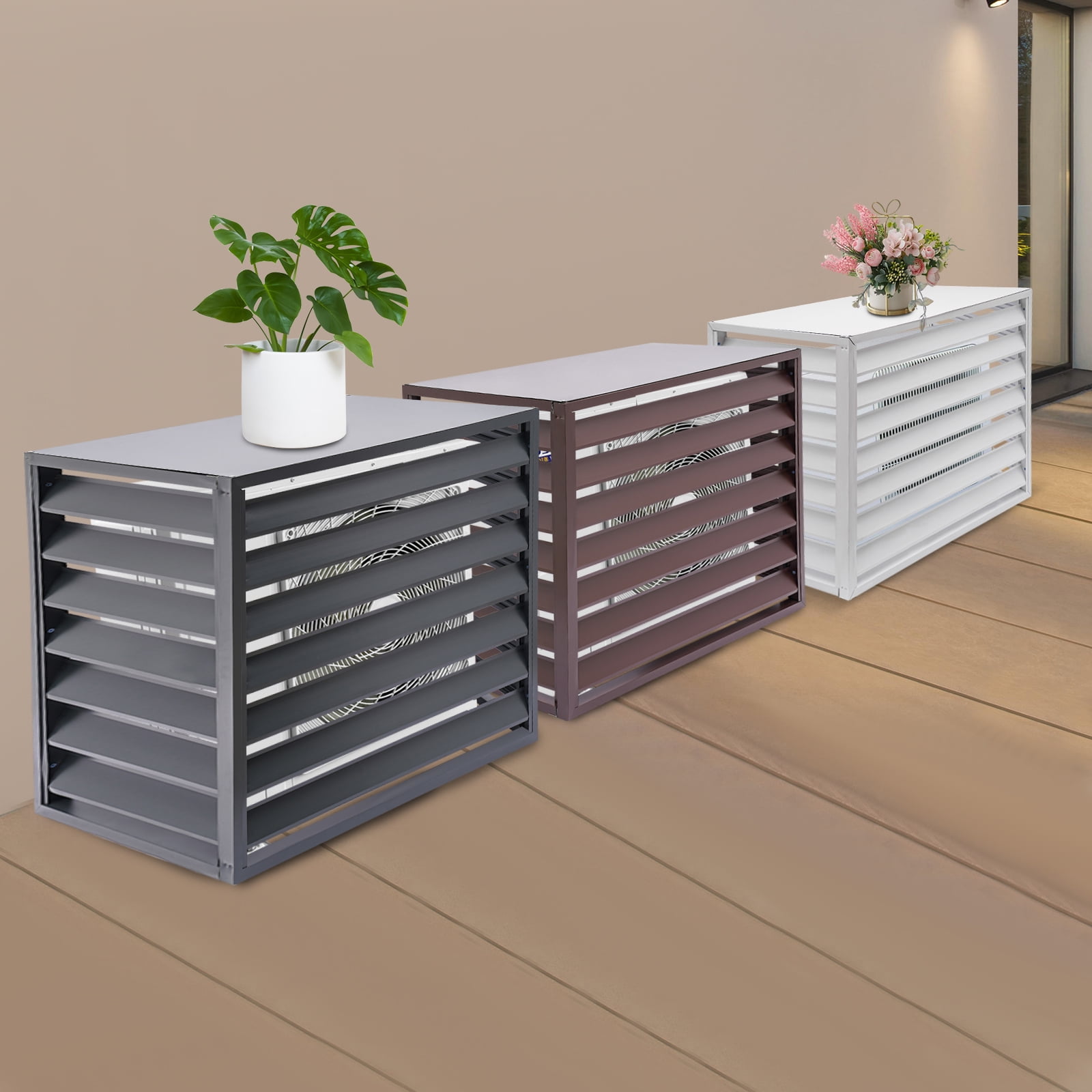 Peakora Outdoor Air Conditioner Fence, Protective and Stylish Screen ...