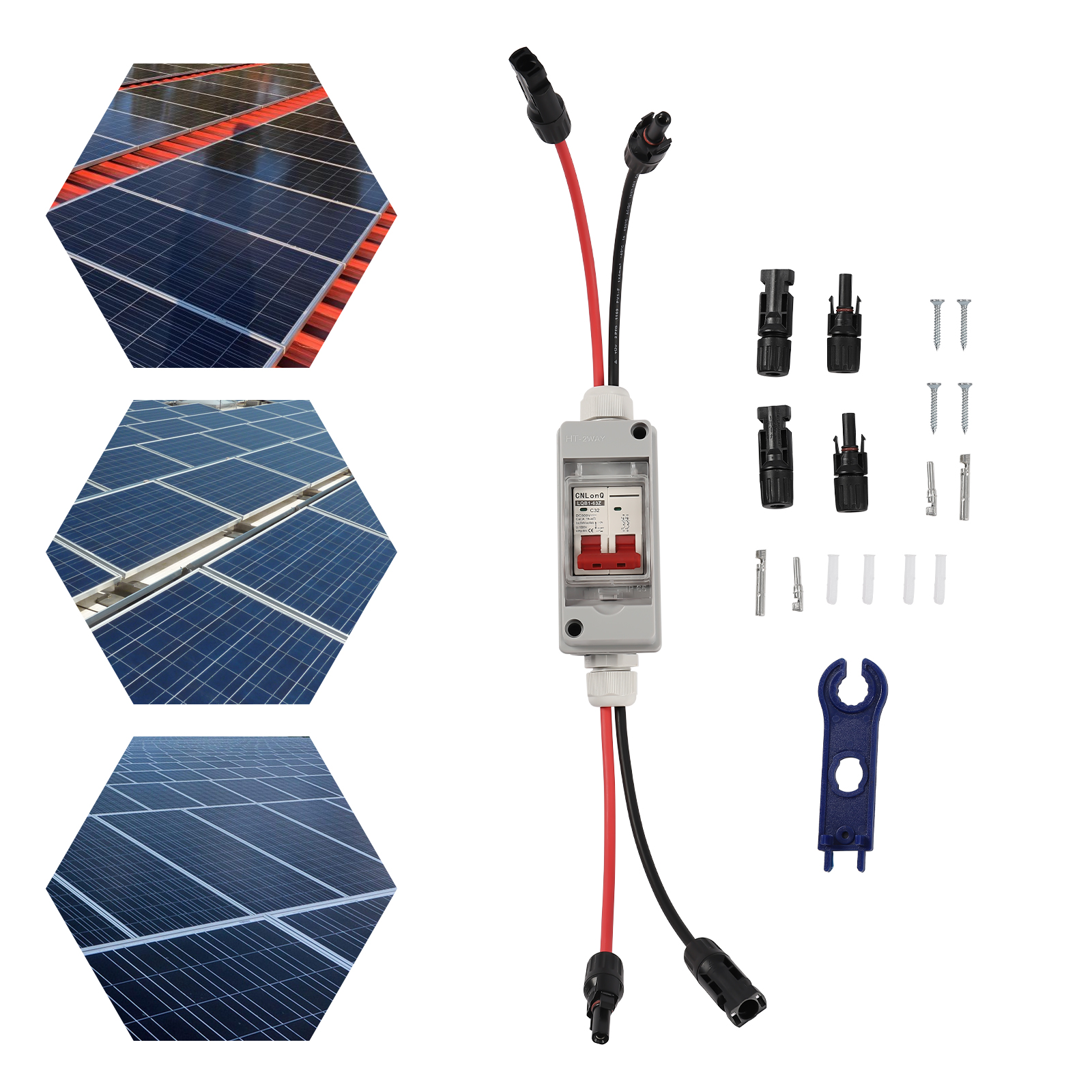 Peakora PV Combiner Box, Multiple Rated Voltages (DC 12V-400V, AC 90 ...