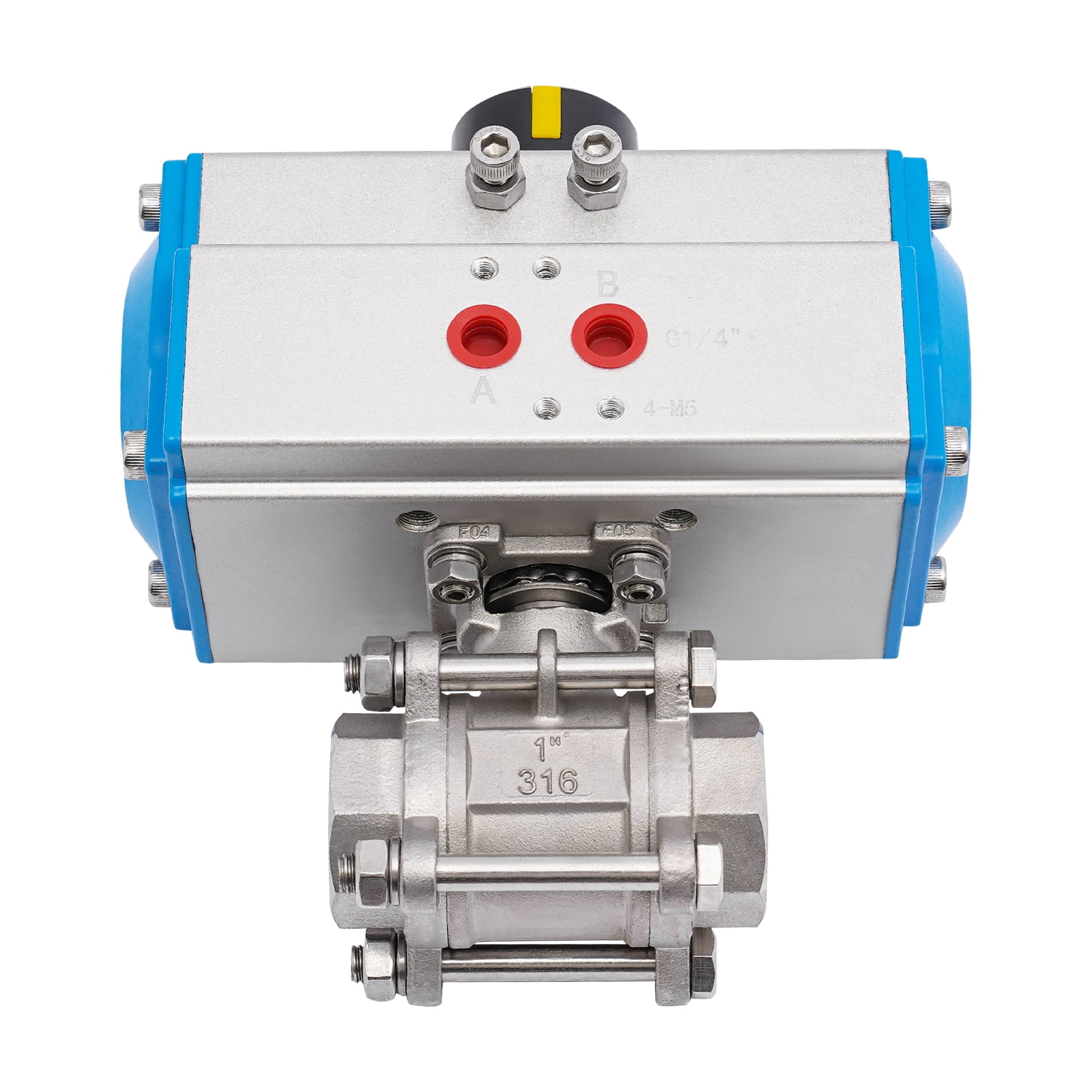 Peakora Pneumatic Ball Valve, Durable 316 Stainless Steel, PTFE Seals ...