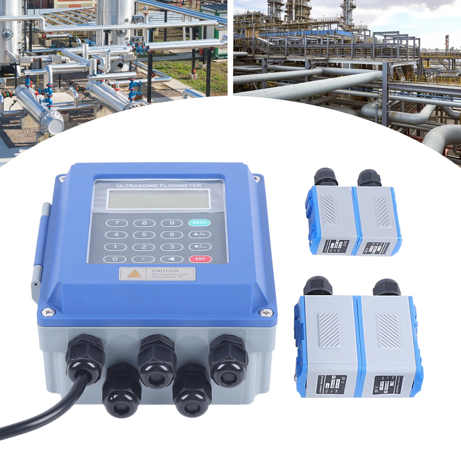 Peakora Portable Ultrasonic Liquid Flowmeter Digital Ultrasonic Wall ...
