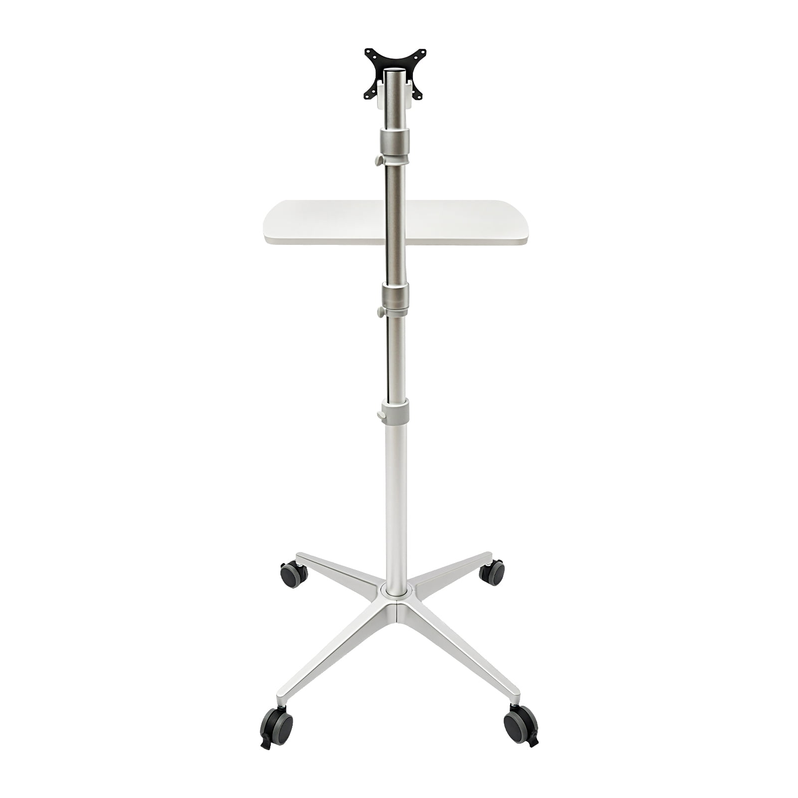 Peakora Sturdy Laptop Floor Stand, Height and Angle Adjustable, Mobile ...