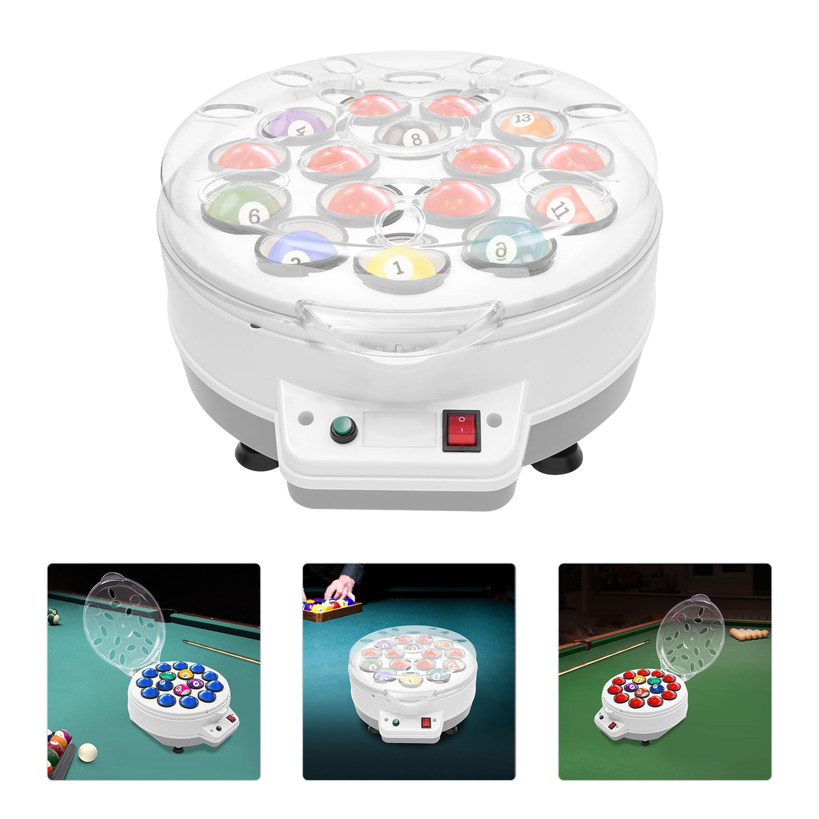 Peakora Upgraded Automatic Pool Balls Cleaner Electric Billiard Ball ...