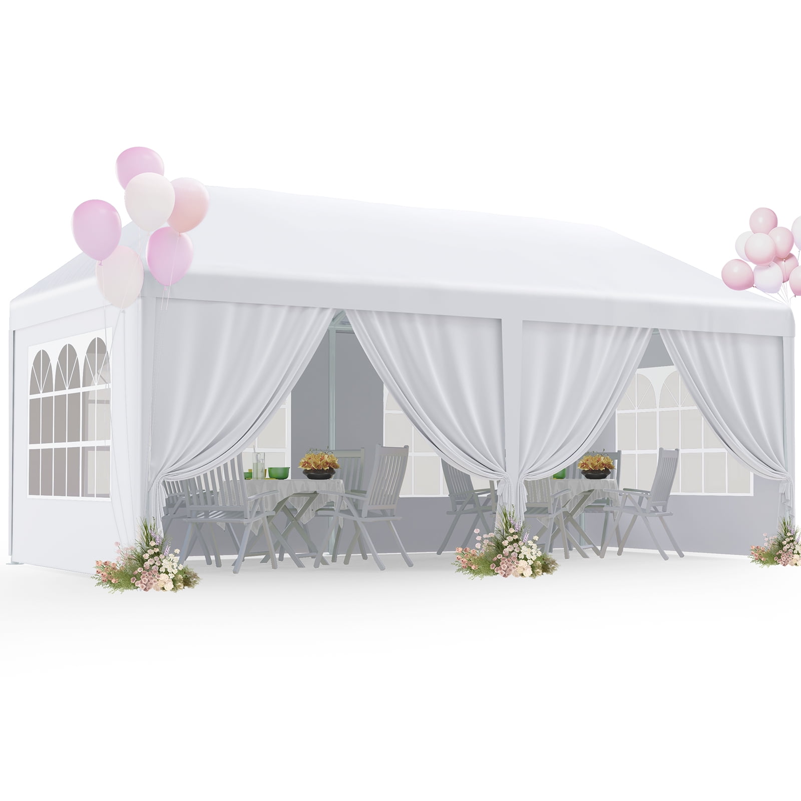 Peaktop Outdoor 10'x 20' Heavy Duty Canopy Gazebo Outdoor Party Wedding ...