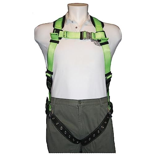 Peakworks Fall Protection Full Body Safety Harness, 5-Point Adjustment ...