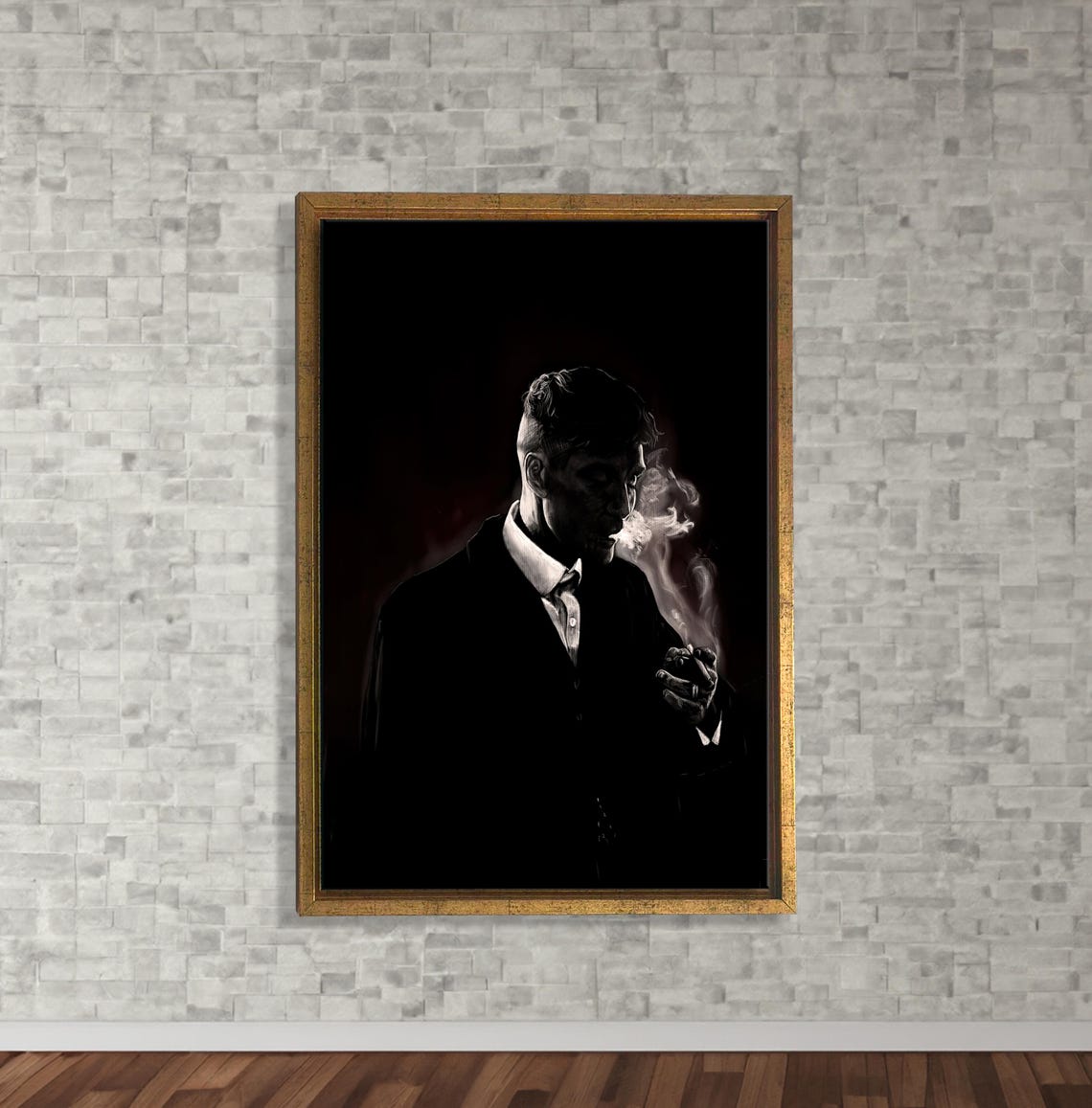 Peaky Blinders Smoke Thomas Shelby Wall Art, Man Cave, Peaky Blinders ...