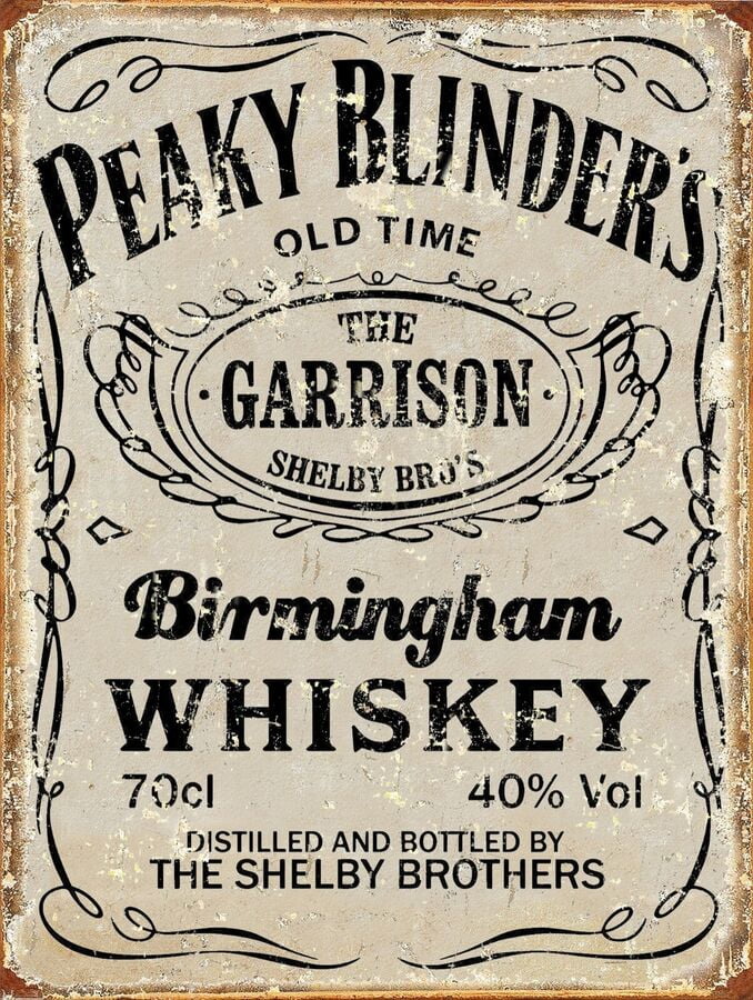 Peaky Blinders, retro vintage style metal aluminium sign man cave shed ...