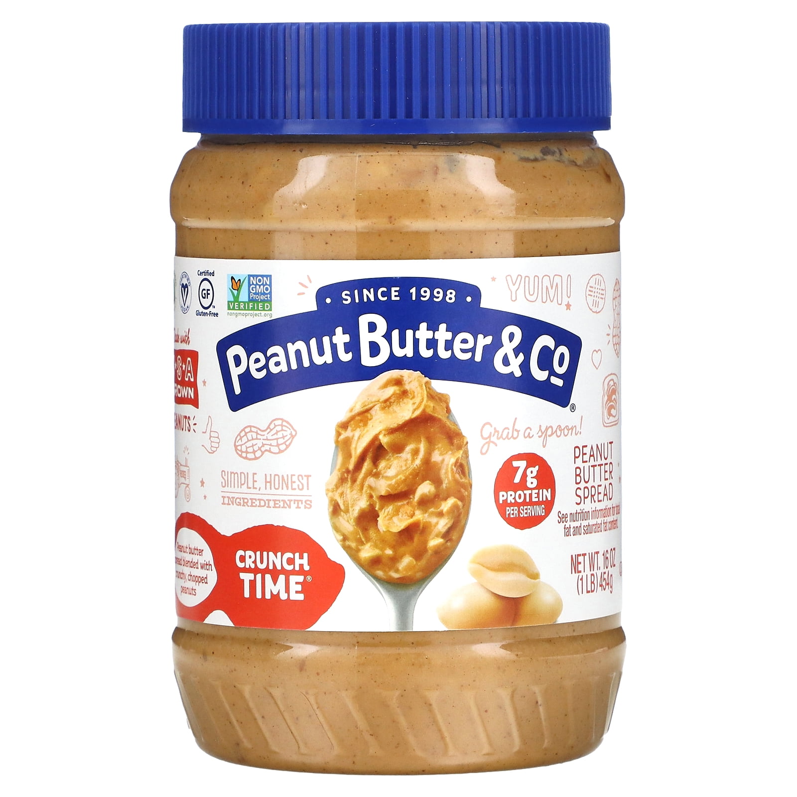 Peanut Butter & Co. Peanut Butter Spread, Crunch Time, 16 oz (454 g ...