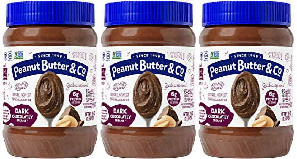 Peanut Butter & Co. Dark Chocolatey Dreams Peanut Butter, Non-GMO ...