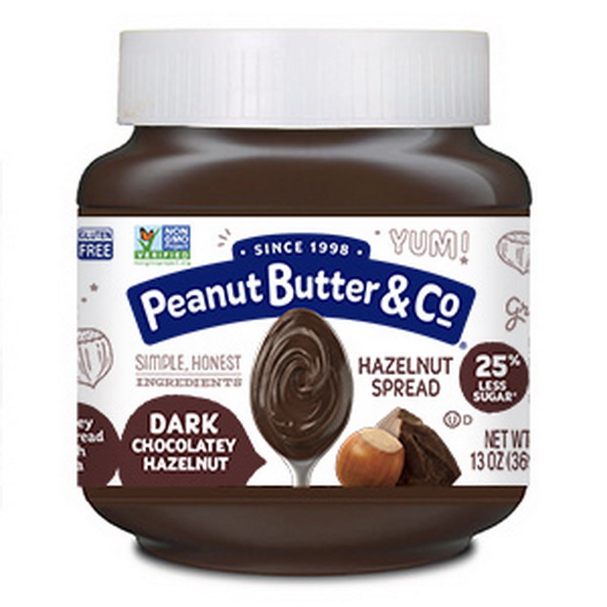 Peanut Butter & Co. Hazelnut Spread Dark Chocolate, 13 oz - Case of 6 ...