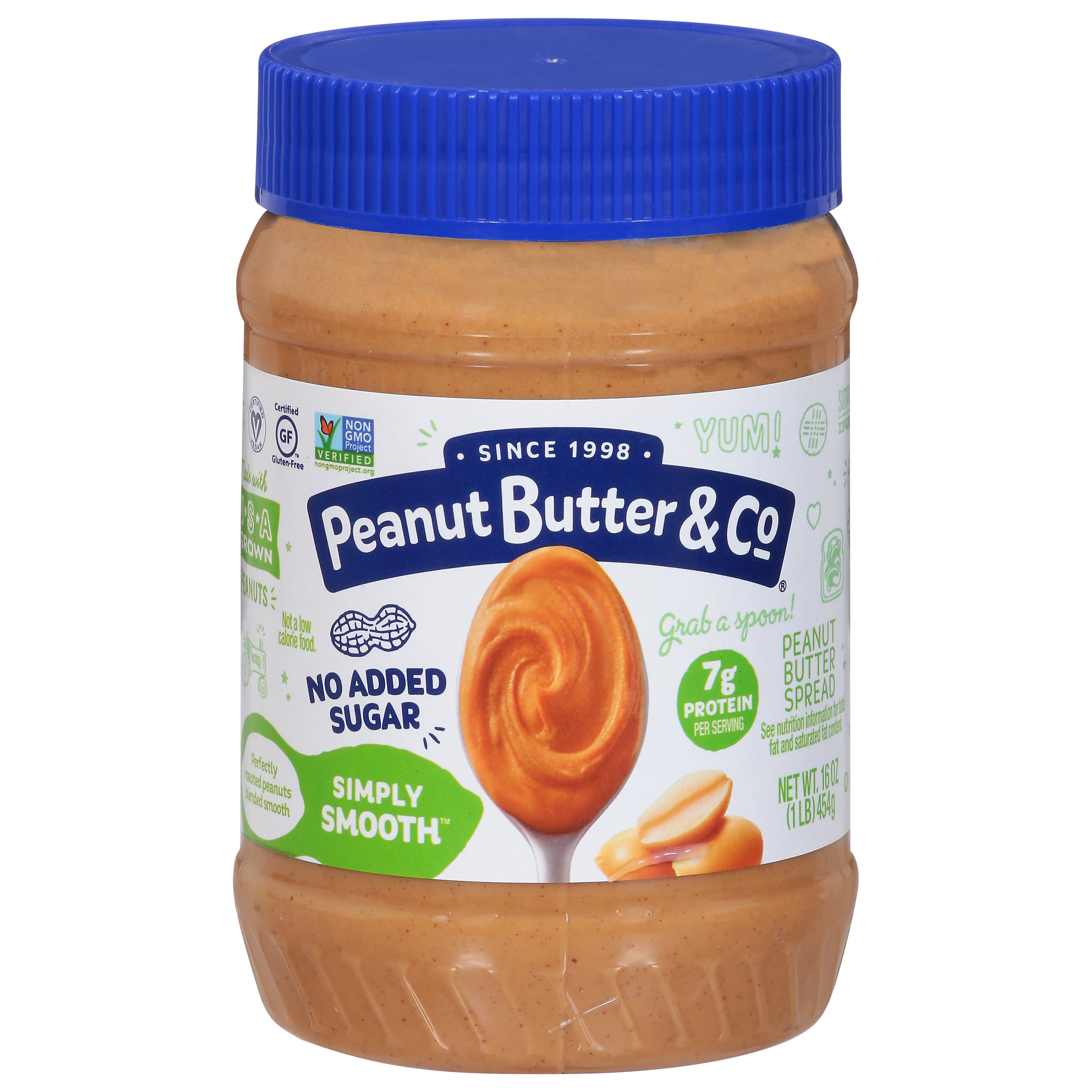 Peanut Butter & Co. Simply Smooth Peanut Butter 16 oz (Pack Of 6 ...