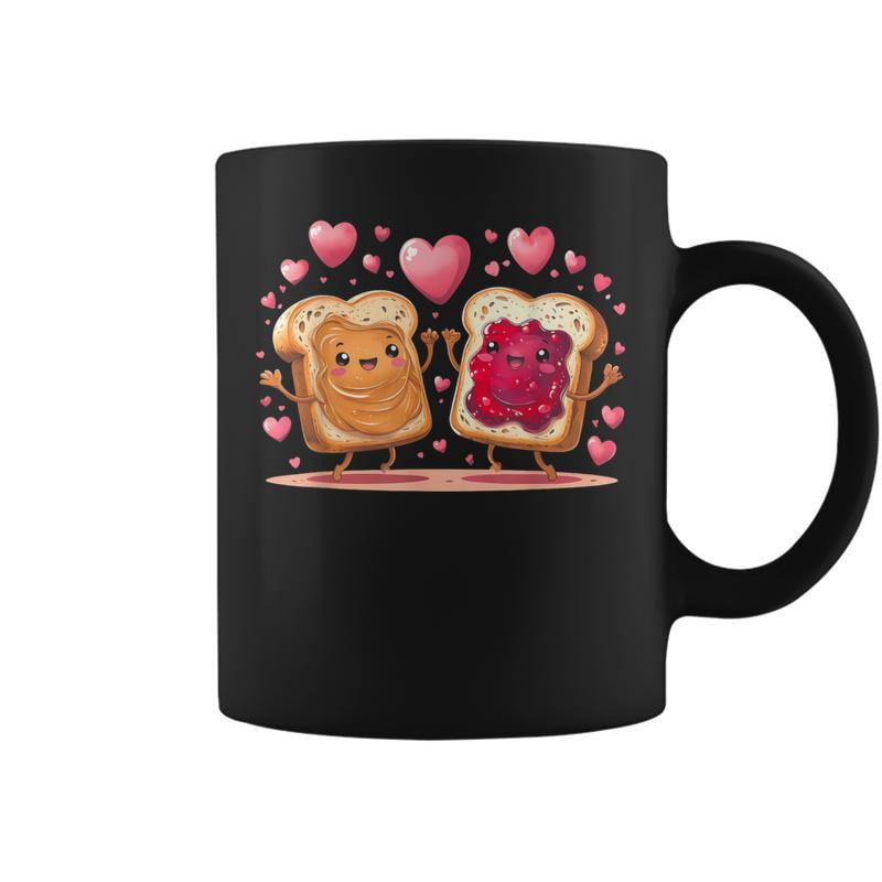 Peanut Butter Dancing With Jelly Kawaii Love Valentines Day Coffee Mugs ...