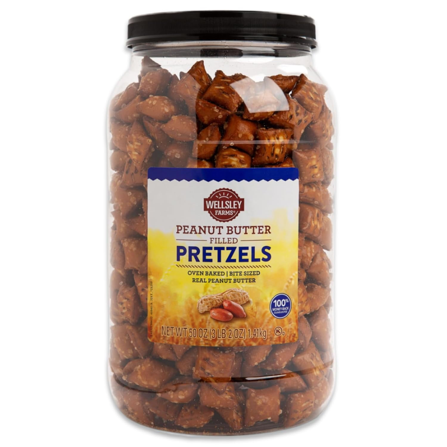 Peanut Butter Filled Pretzels, 50 Ounce - Walmart Business Supplies