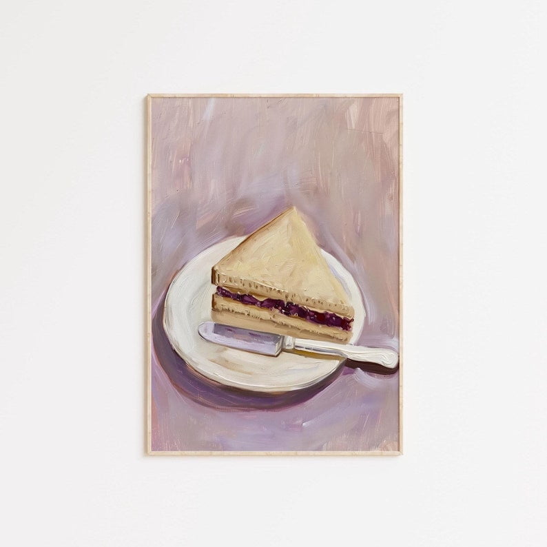 Peanut Butter And Jelly Food Wall Art Downloadable Prints, Quirky Wall ...