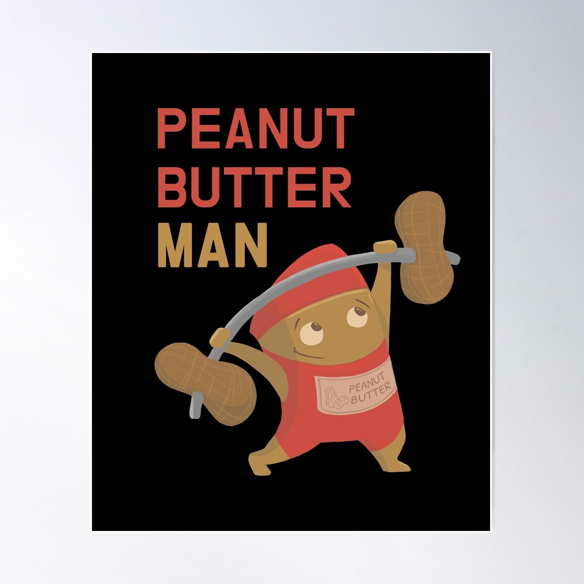 Peanut Butter Man Poster Wall Art, Modern Wall Decor For Living Room ...