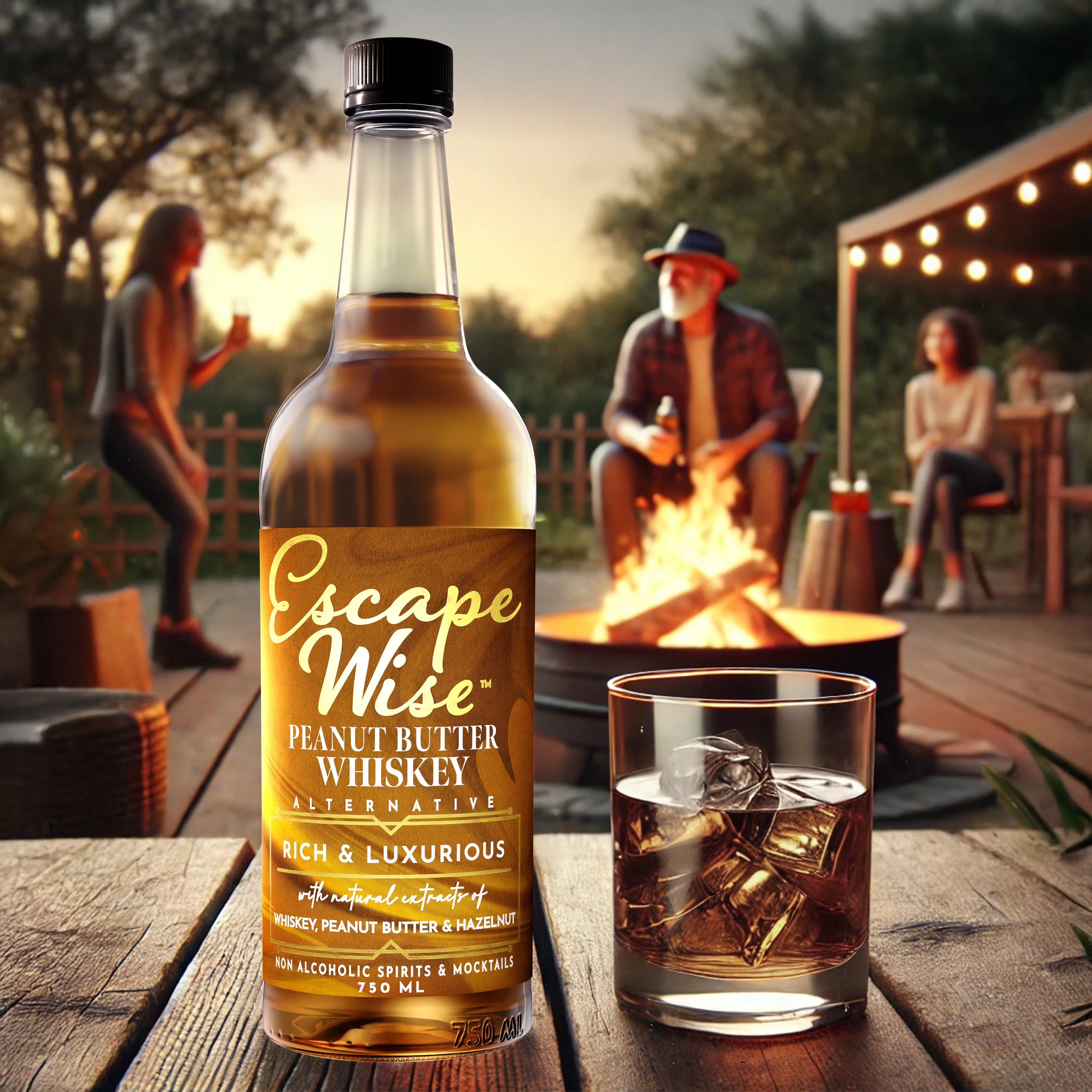 Escape Wise Mocktails Whiskey, Peanut Butter, Hazelnut, Caramel ...