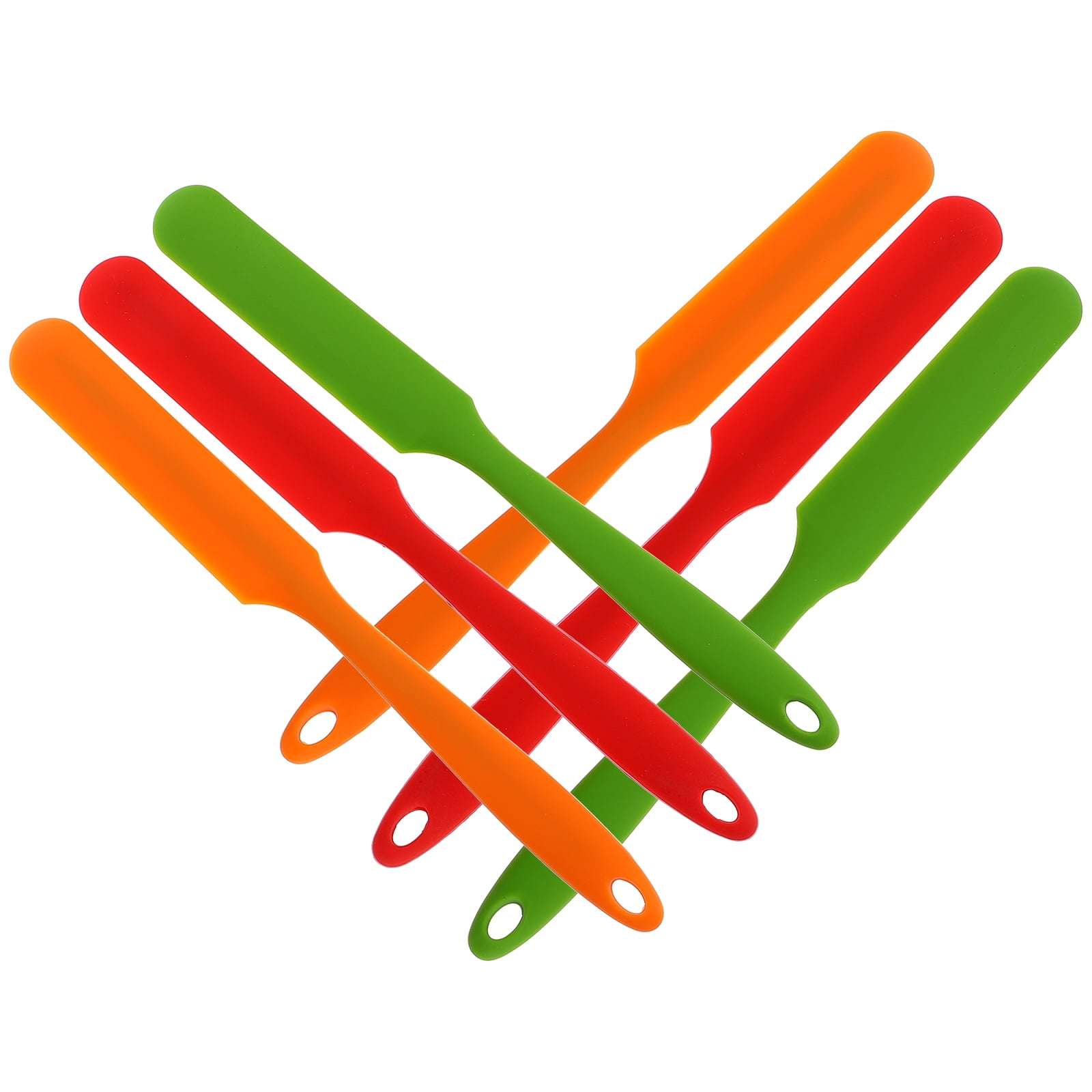 Peanut Butter Spatula 6 Pcs Silicone Dessert Cream Scraper Spreader ...