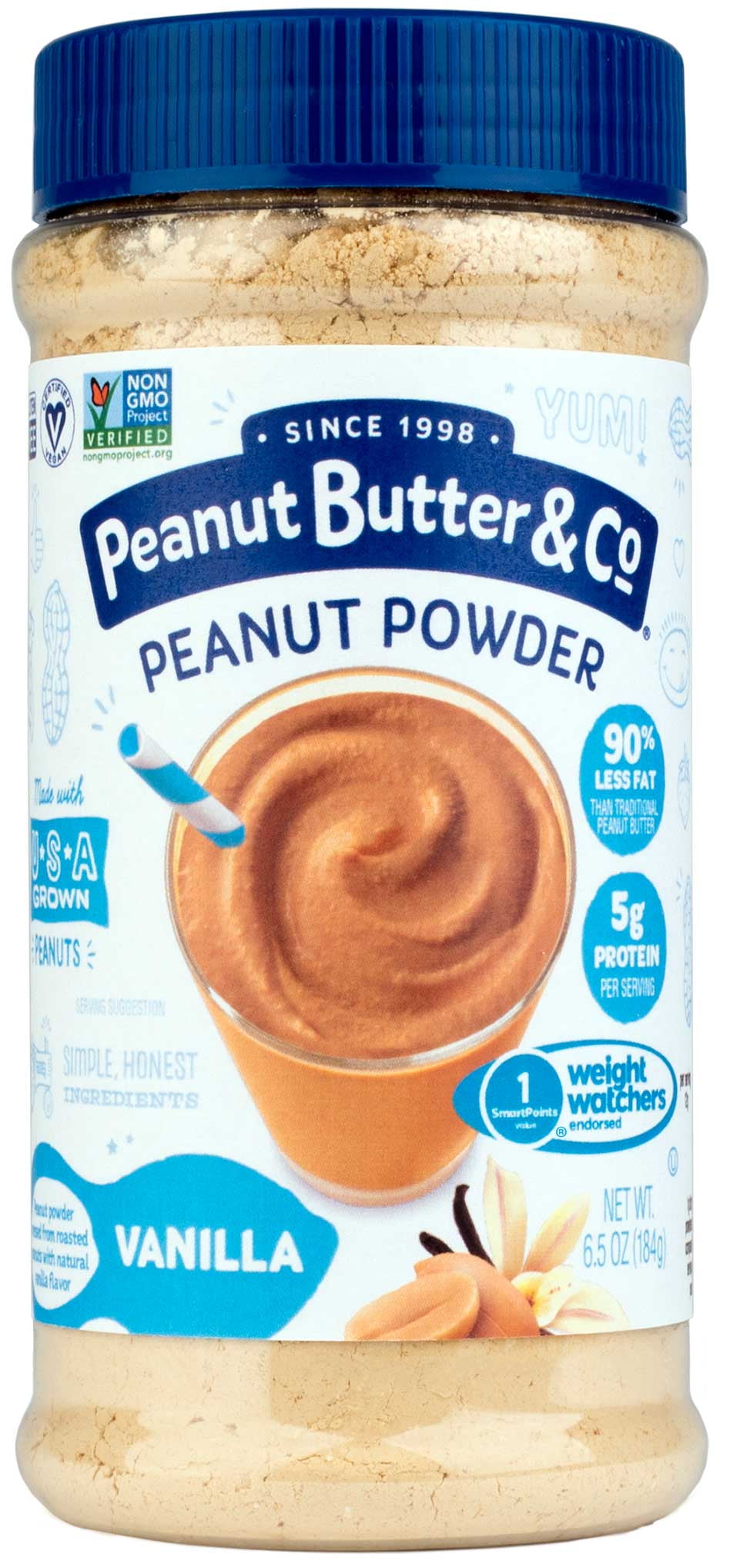 Peanut Butter and Co Mighty Nut Vanilla Powdered Peanut Butter, 6.5 ...