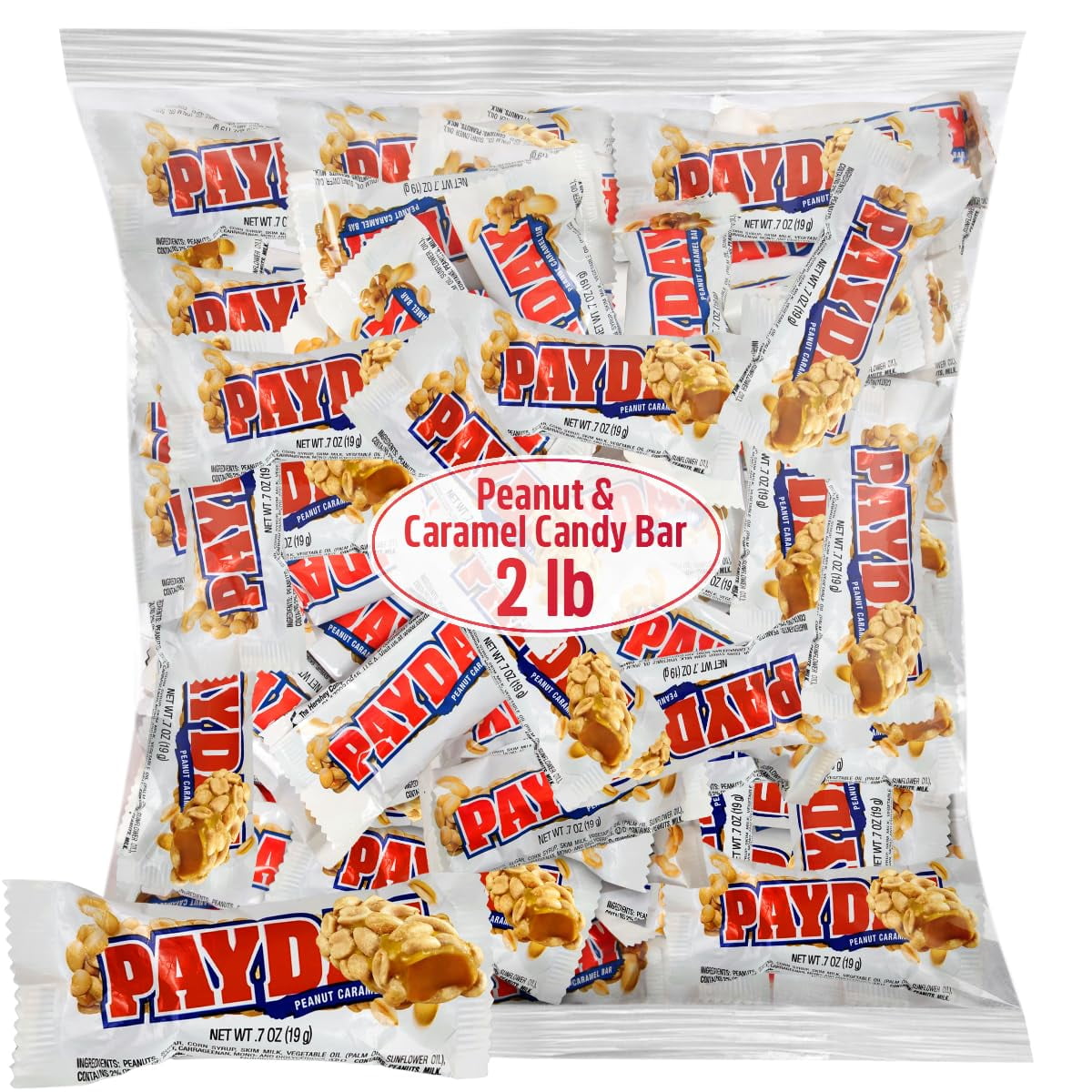 Peanut Caramel Snack Size BCF26 Candy Bars, 2lb of Pay Day Candy Bars ...