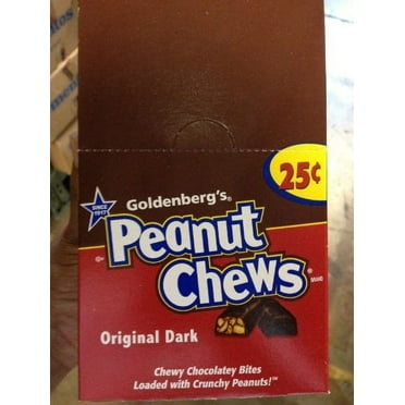 Goldenberg's Peanut Chews Original, Dark Chocolate Candy, Chewy Bites ...