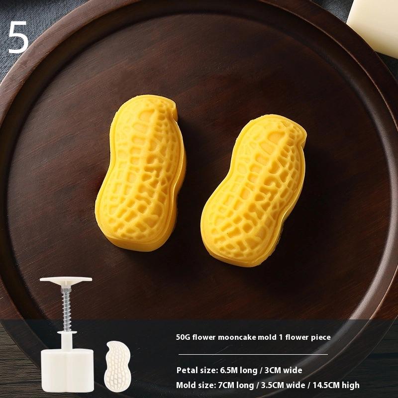 (Peanut) Fruit Shaped Mooncake Mold 50g Stamp Hand Press Chocolate ...