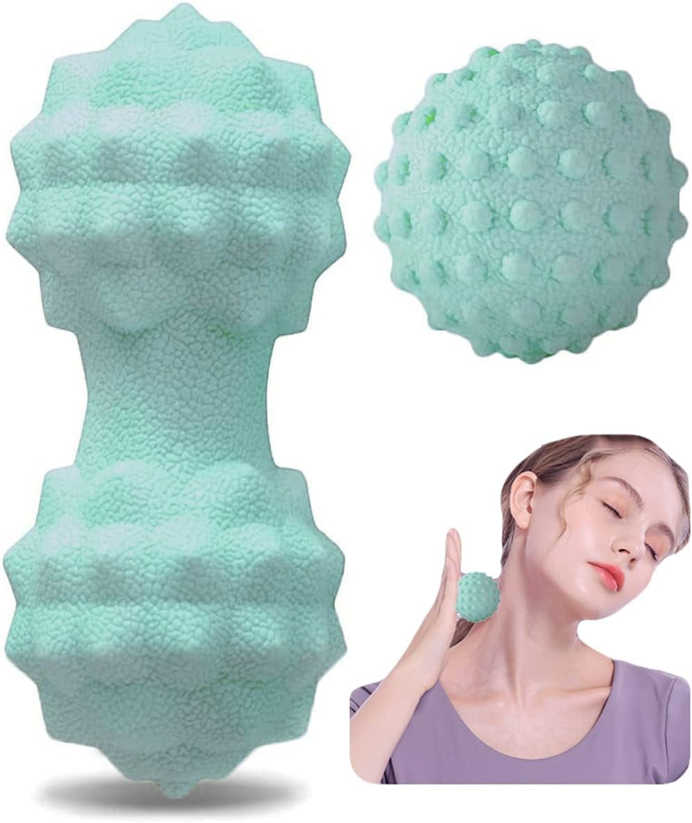 Peanut Massager Ball Set, Double Lacrosse Massage Ball and Mobility Ball for Physical Therapy ...