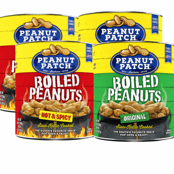 Peanut Patch Boiled Peanuts, 25oz (2 Original and 2 Hot & Spicy) - Walmart.com