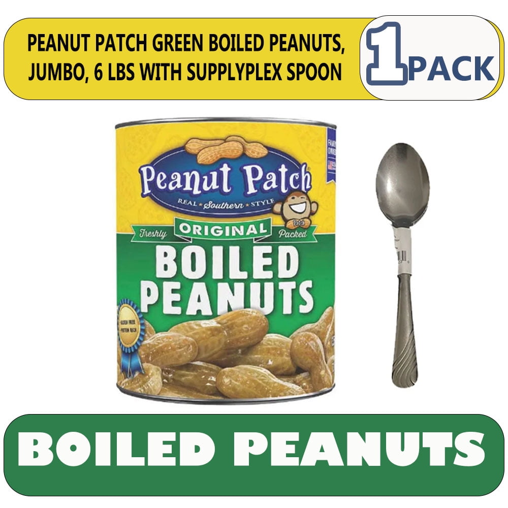 Peanut Patch Large Green Boiled Peanuts, Jumbo, 6 lbs With Supplyplex ...