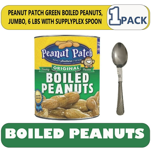Peanut Patch Large Green Boiled Peanuts, Jumbo, 6 lbs With Supplyplex ...