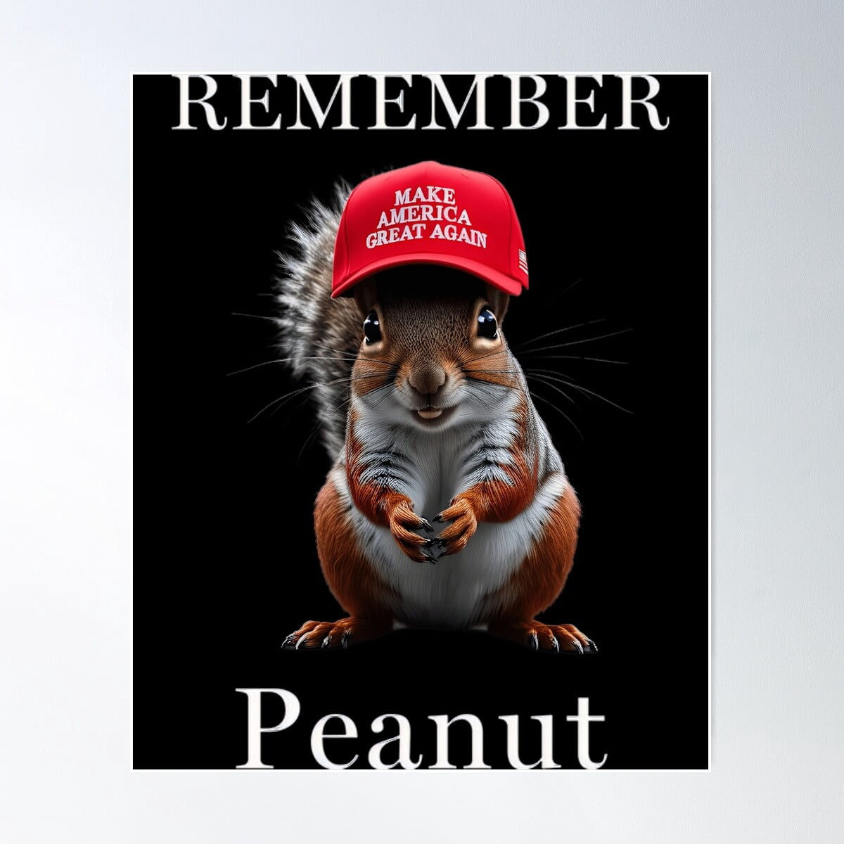 Peanut The Squirrel Rip Poster Wall Art, Modern Wall Decor For Living ...