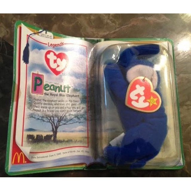 Peanut the Royal Blue Elephant Ty Tennie Beanie Baby by Ty Tennie ...