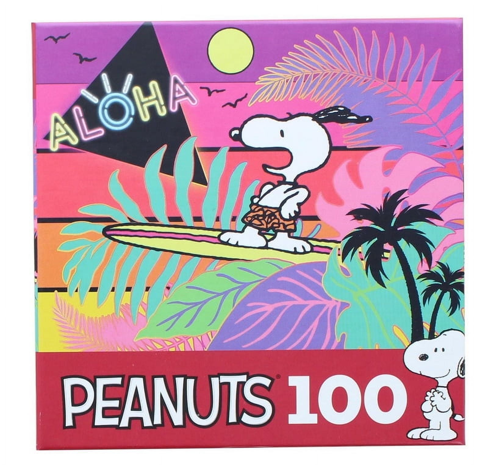 Peanuts 100 Piece Kids Jigsaw Puzzle | Snoopy Aloha - Walmart.com