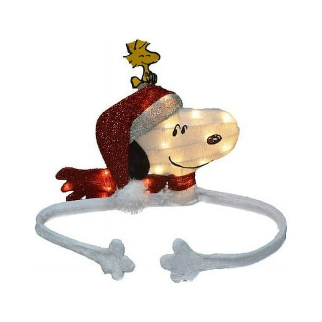 Peanuts 18 Inch Snoopy Hugger with LED Lights, Indoor/Outdoor Christmas ...