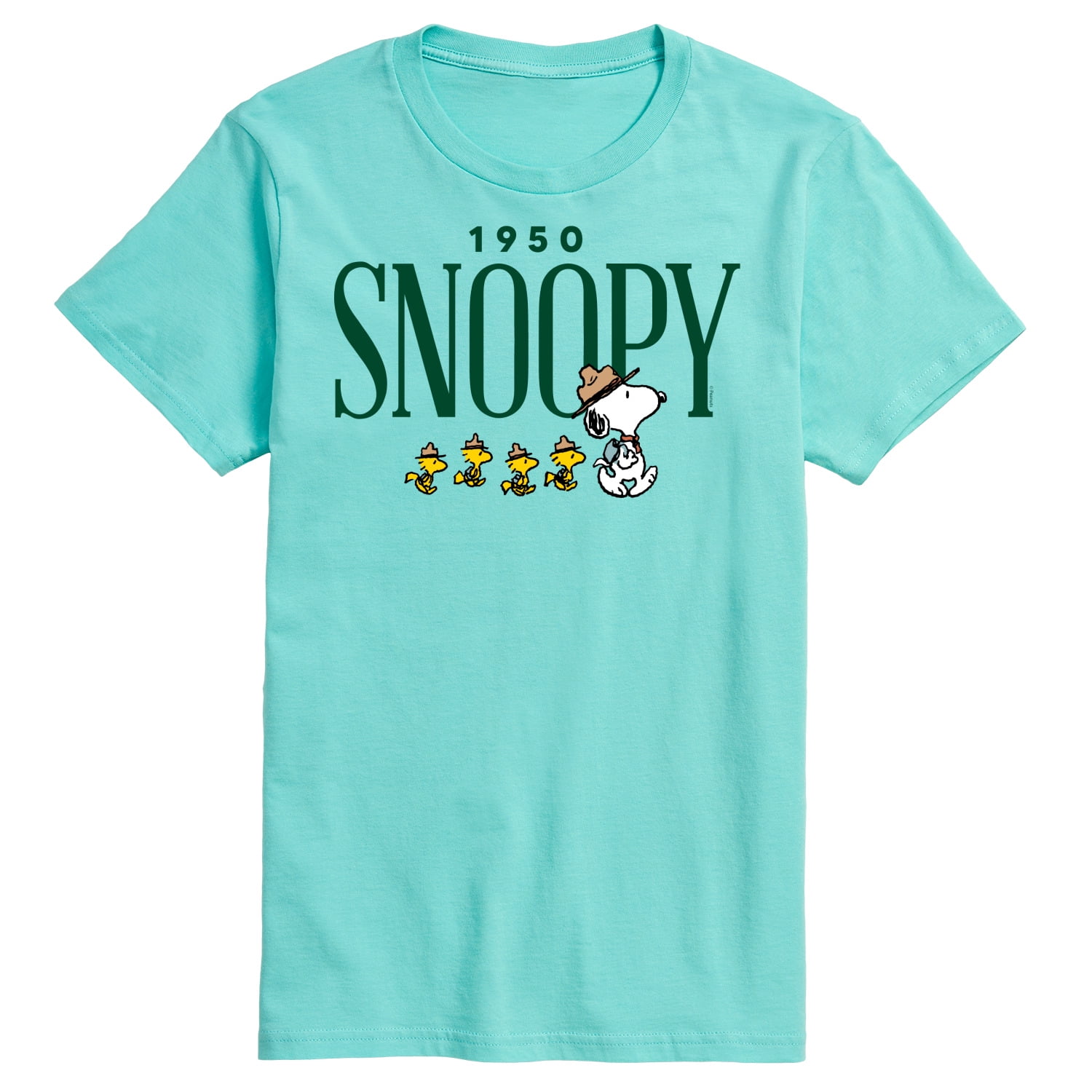 Peanuts - 1950's Camper Snoopy - Men's Short Sleeve Graphic T-Shirt - Walmart.com