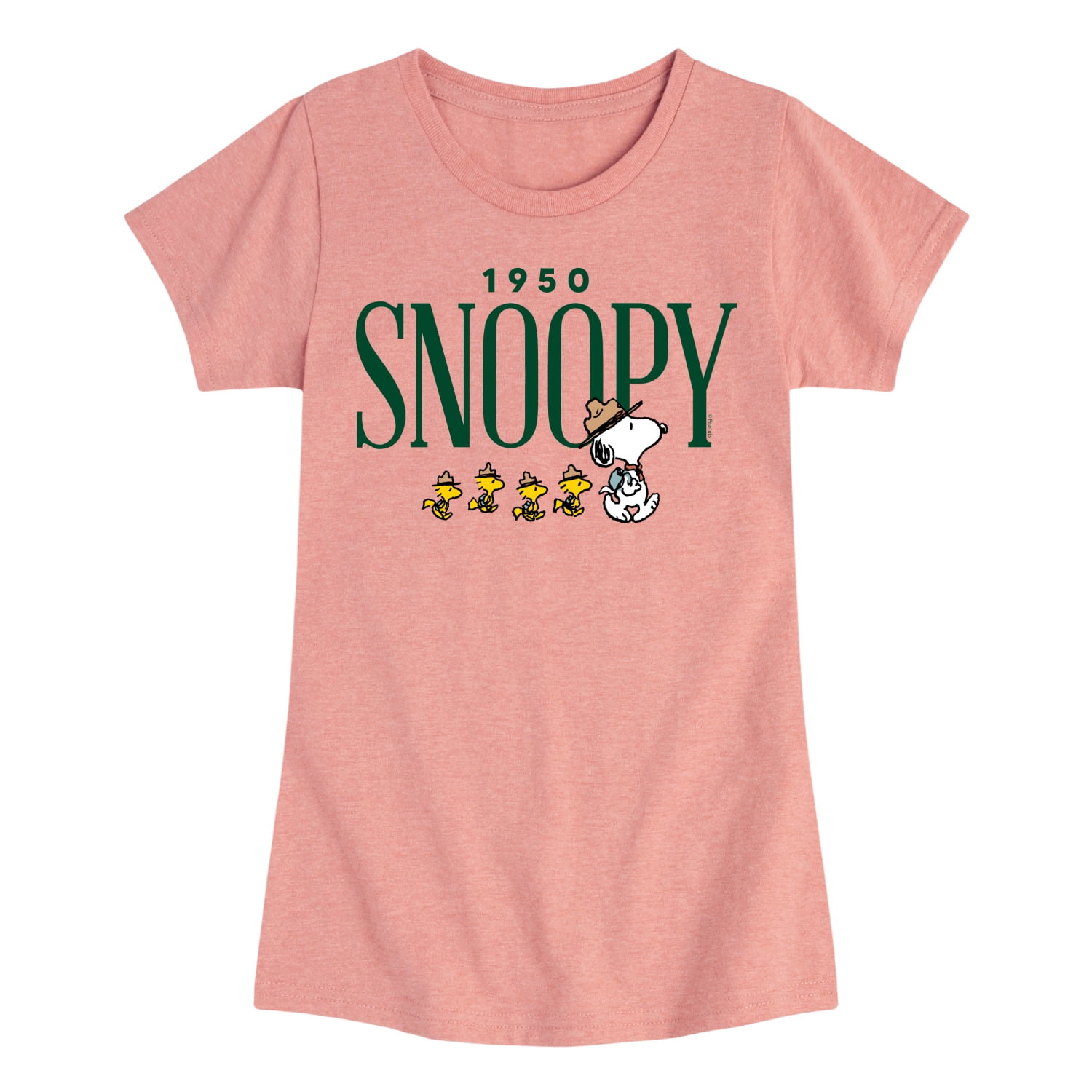 Peanuts - 1950's Camper Snoopy - Toddler And Youth Girls Short Sleeve ...