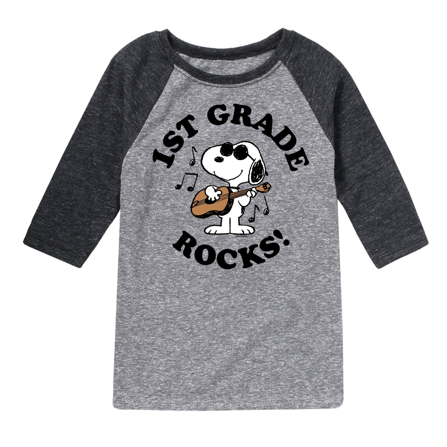Peanuts - 1st Grade Rocks - Toddler And Youth Raglan Graphic T-Shirt ...