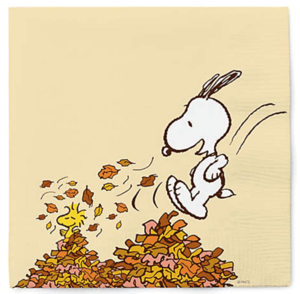Peanuts 20-Count Snoopy and Woodstock Harvest Luncheon Napkins (6.5 ...