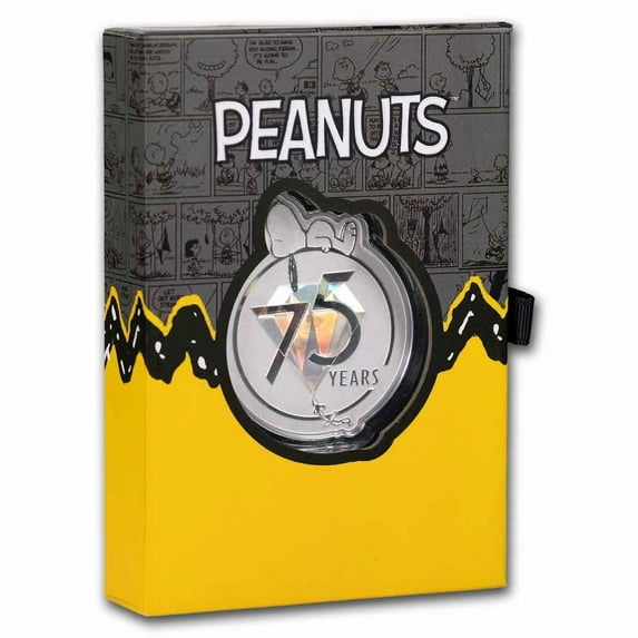 Peanuts® 75 Year Diamond Anniversary Snoopy Shaped 1 oz Silver ...