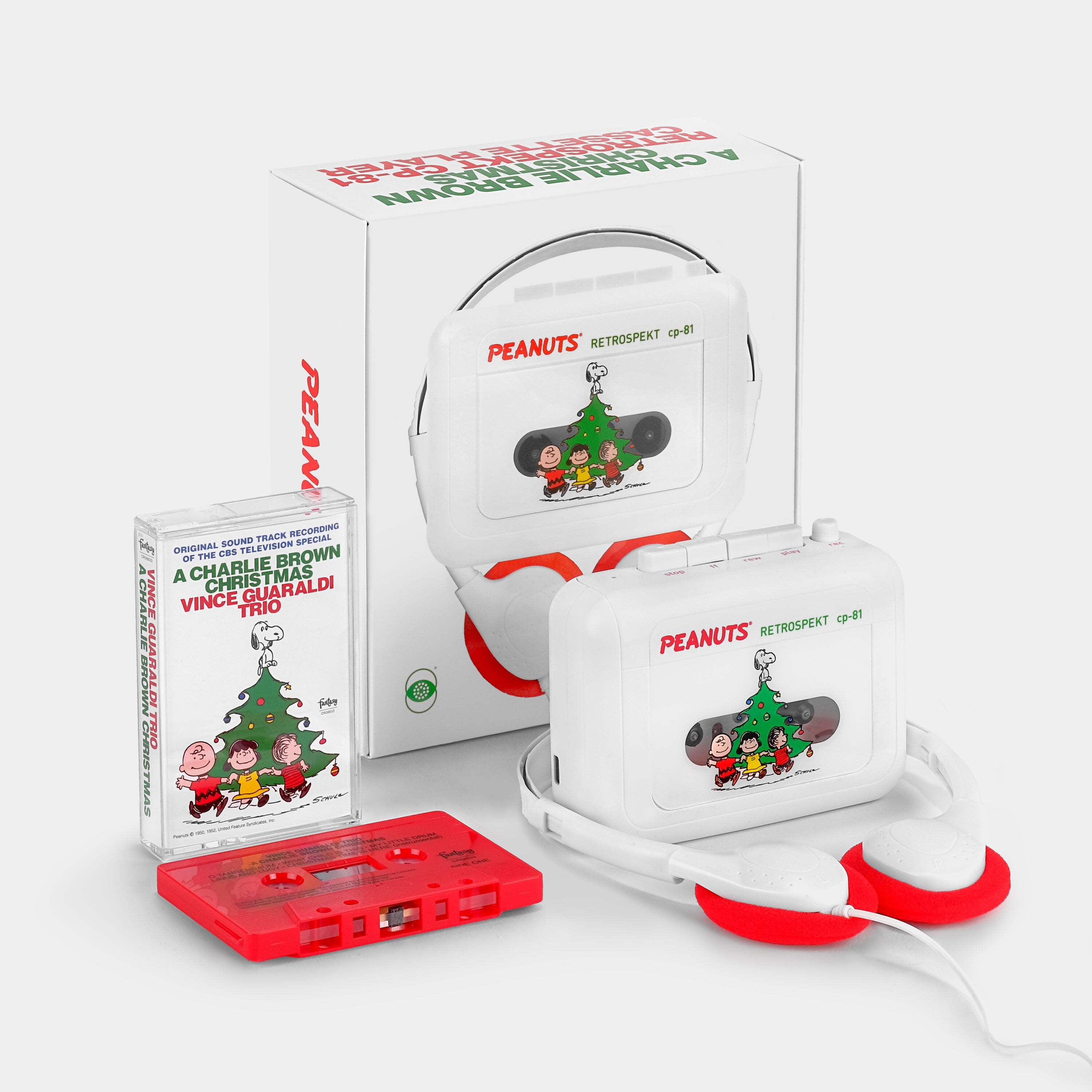 Peanuts "A Charlie Brown Christmas" CP-81 Portable Cassette Player ...