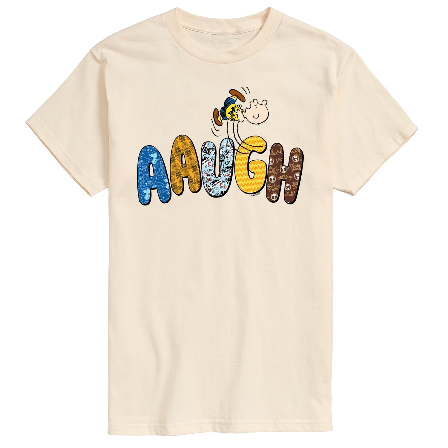 Peanuts - Aaugh Pattern Charlie Brown - Men's Short Sleeve Graphic T ...