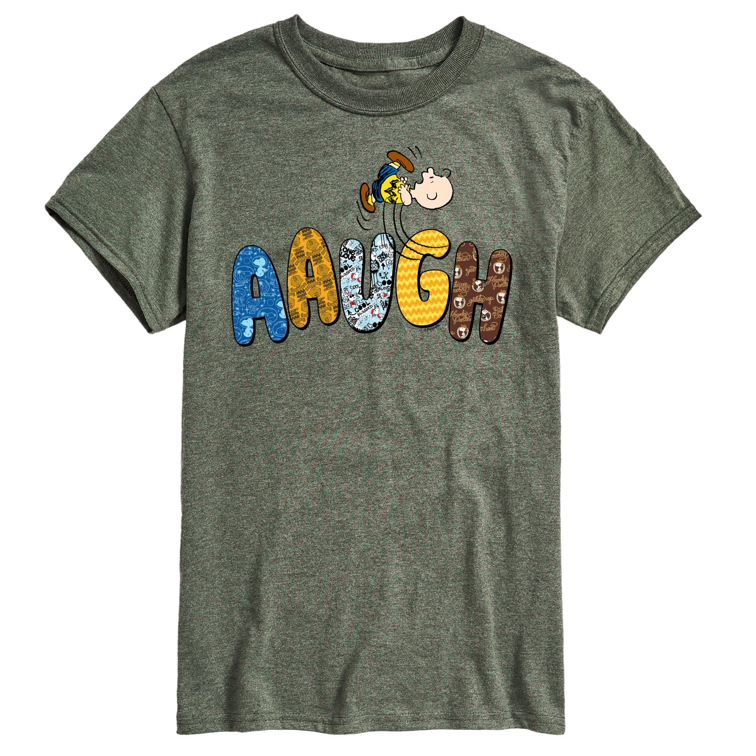 Peanuts - Aaugh Pattern Charlie Brown - Men's Short Sleeve Graphic T ...