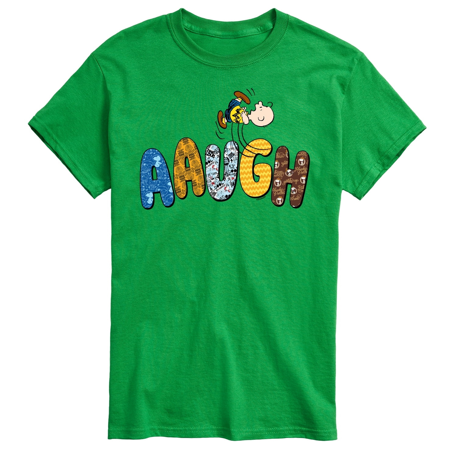 Peanuts - Aaugh Pattern Charlie Brown - Men's Short Sleeve Graphic T ...