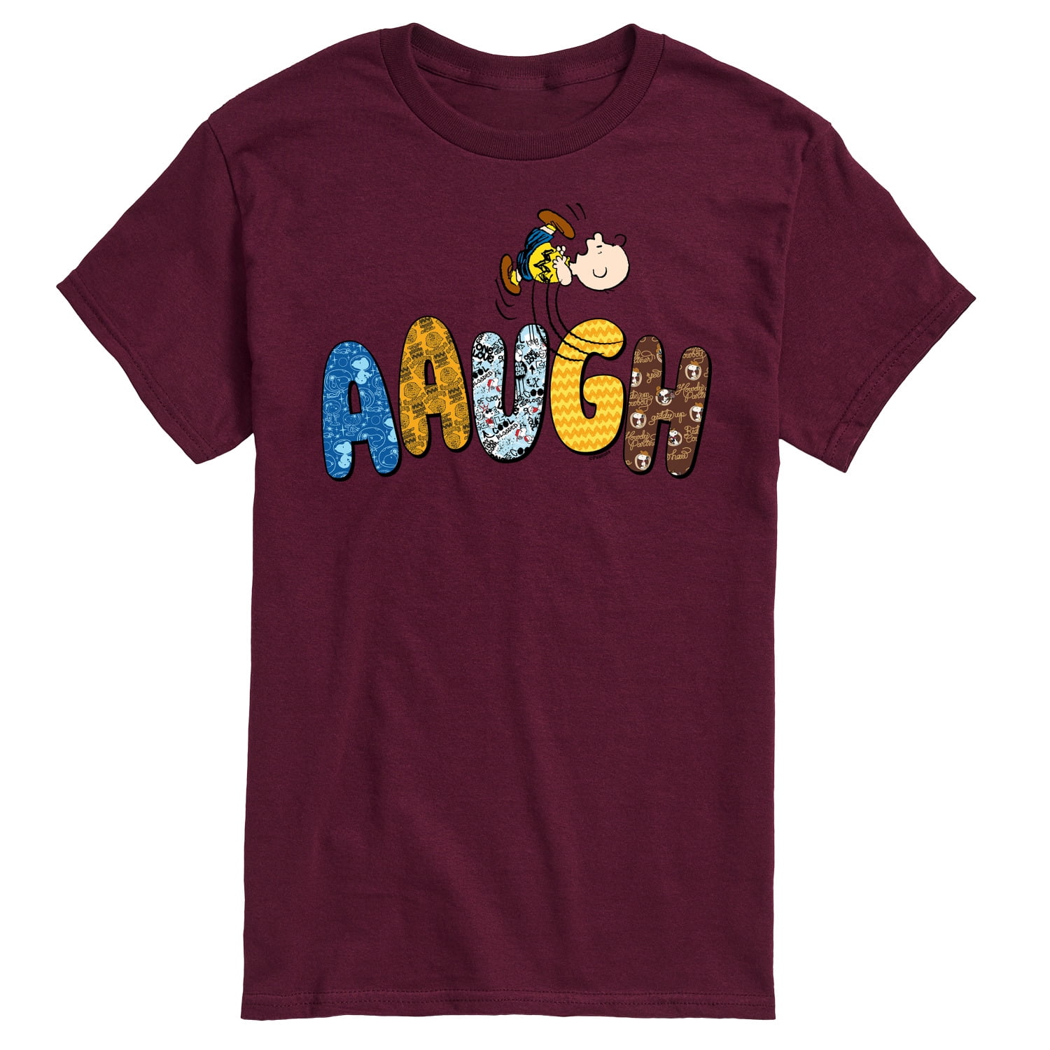 Peanuts - Aaugh Pattern Charlie Brown - Men's Short Sleeve Graphic T ...